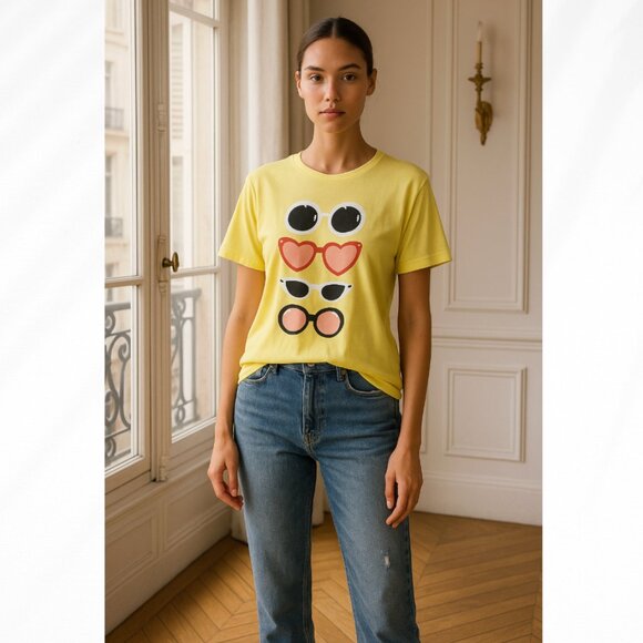 Wildfox | Tops | New Wildfox Sunnies Graphic Tee Yellow Medium | Poshmark